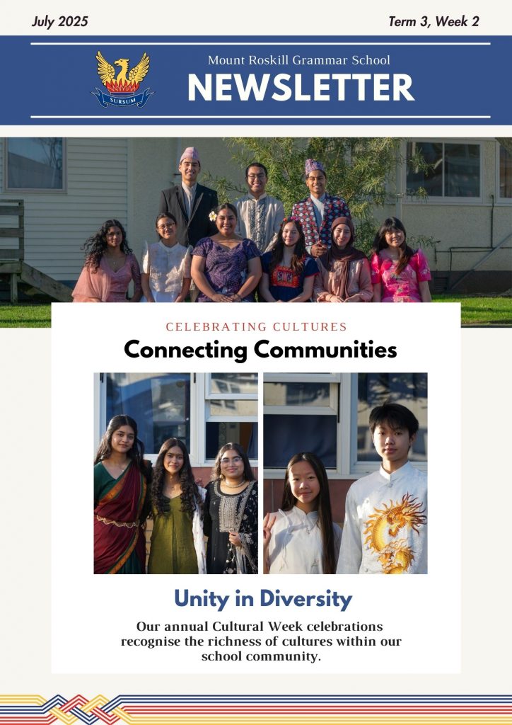 2025 Term 3, Week 2 Newsletter – Mt Roskill Grammar School